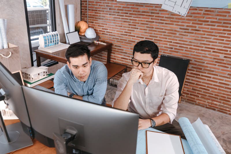 Building Drawing with Building Level. Rolls of Architecture Blue Stock ...