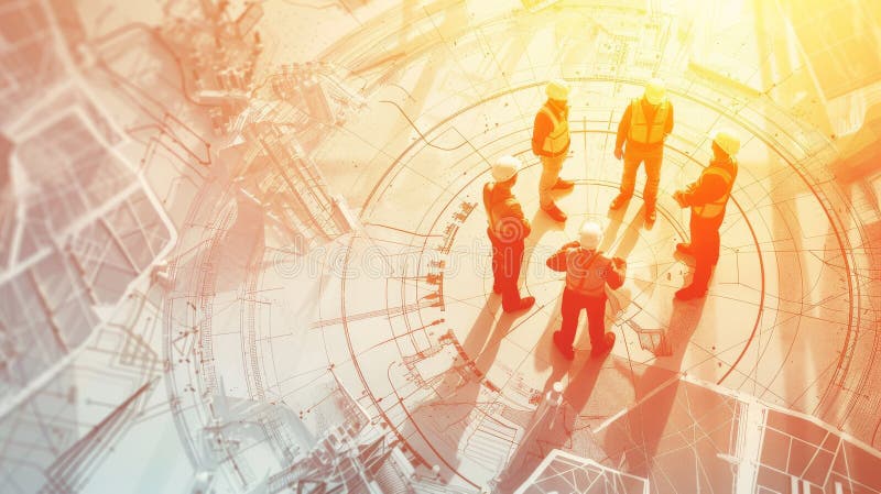 Engineers and Architects Discussing Construction Plans at a Building ...