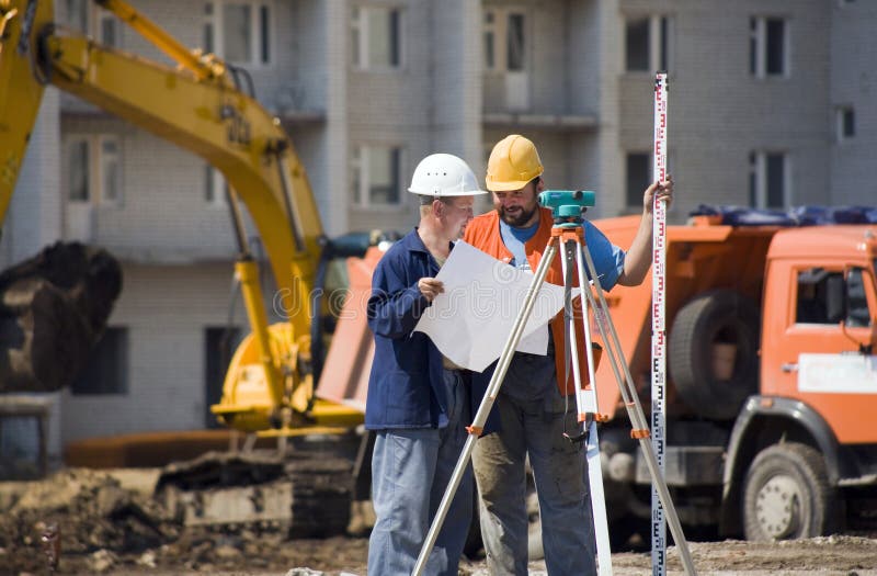 Engineers Builders at Construction Site Editorial Stock Image - Image ...