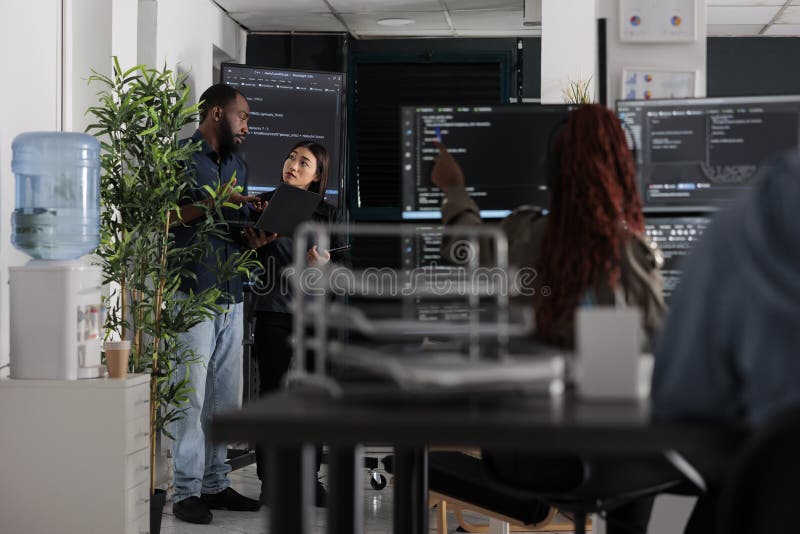 Engineers Checking Artificial Intelligence Code Editorial Stock Image Image Of Learning