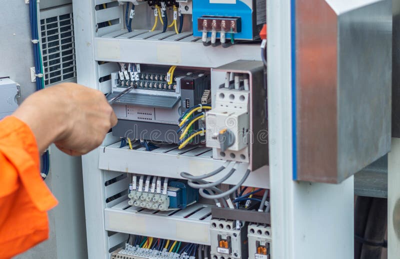 Engineers are Checking the Operation of the Control Panel, Solar Panel ...