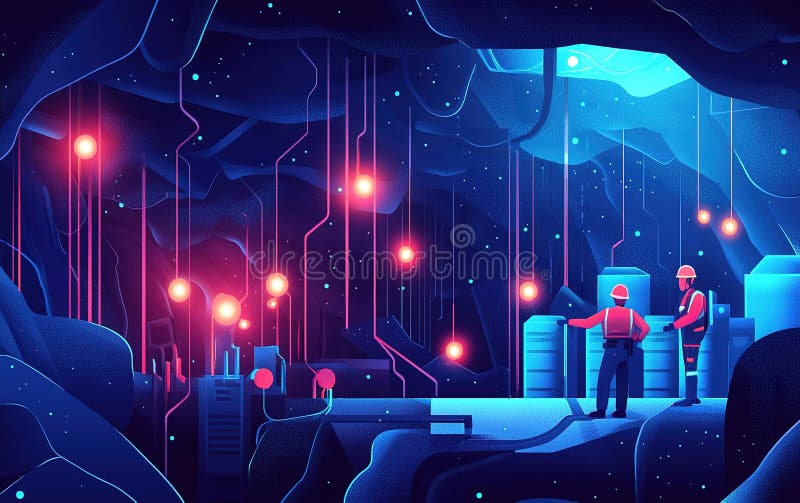 Engineers Collaborating on Advanced Technology within a High-tech ...