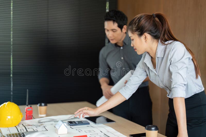 Strategic Planning and Analysis. Engineers Working on Project ...