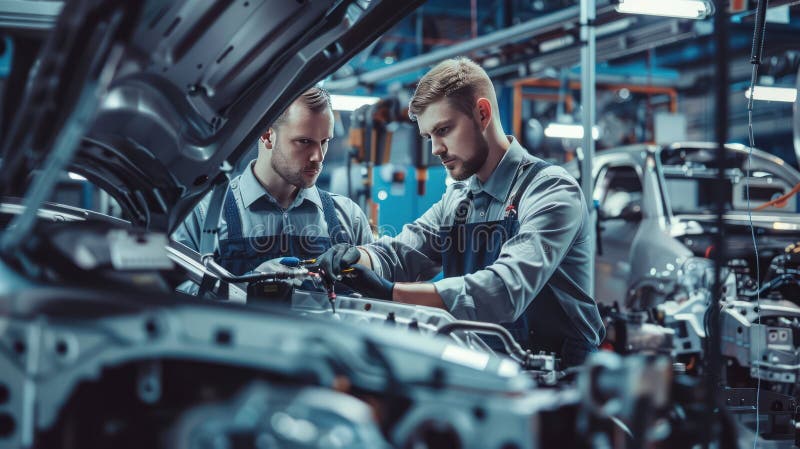 Engineers Conducting Stress Tests on Automotive Stock Illustration ... Engineers Conducting Stress Tests on Automotive Stock Illustration ...