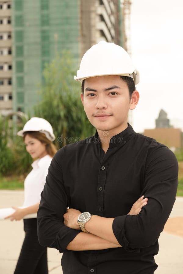 Engineers construction stock photo. Image of asian, people - 106936400