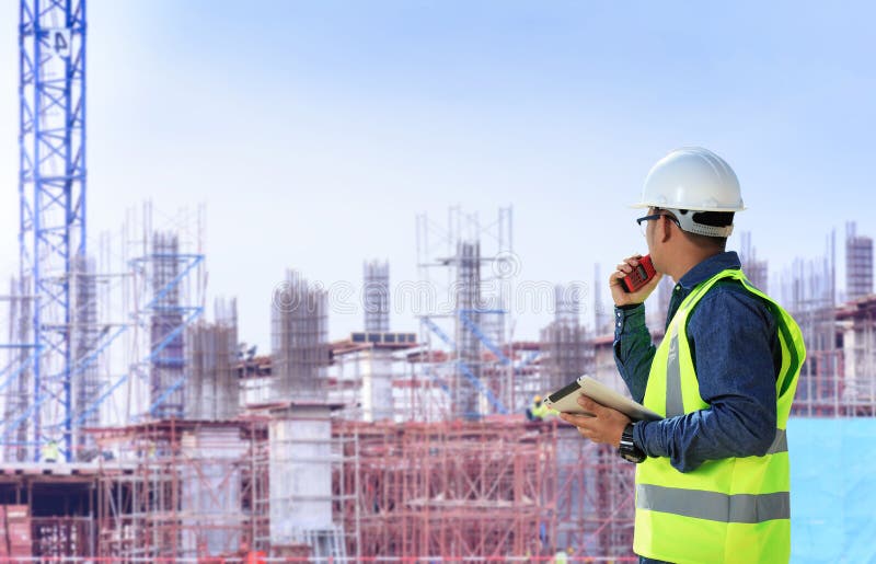 Engineers and Construction Sites Stock Photo - Image of engineering ...