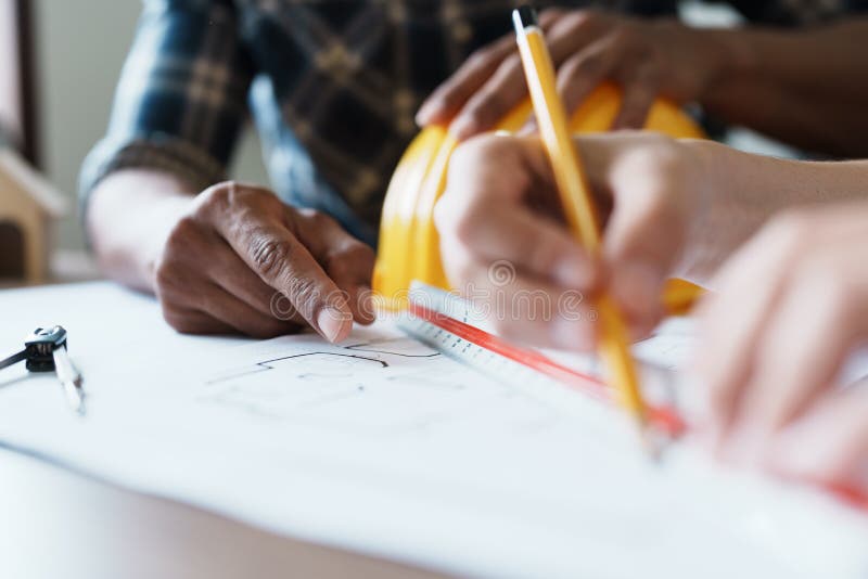 Engineers are Consulting the Team To Design an Architectural Structure ...