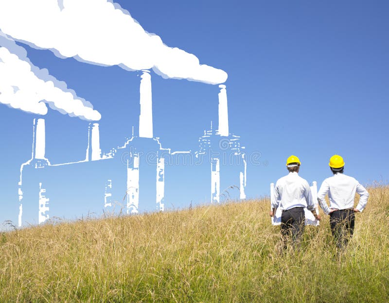 Engineers Creating a Factory Stock Photo - Image of adult, engineer ...