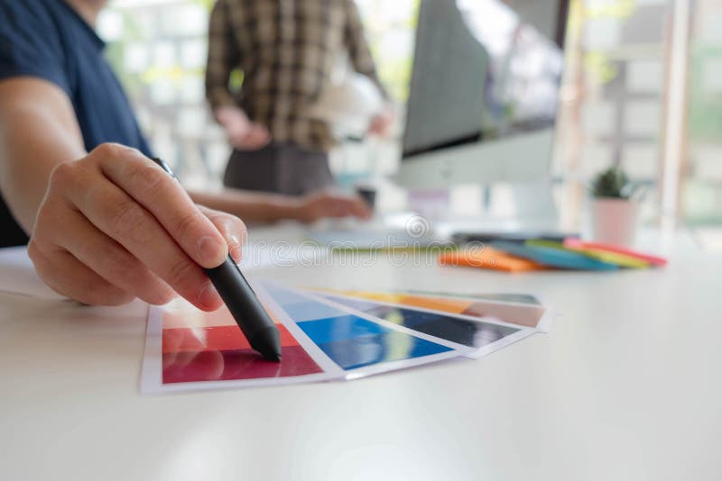 Engineers and Creative Artists Work on Table, Work, Consult, Advise on ...