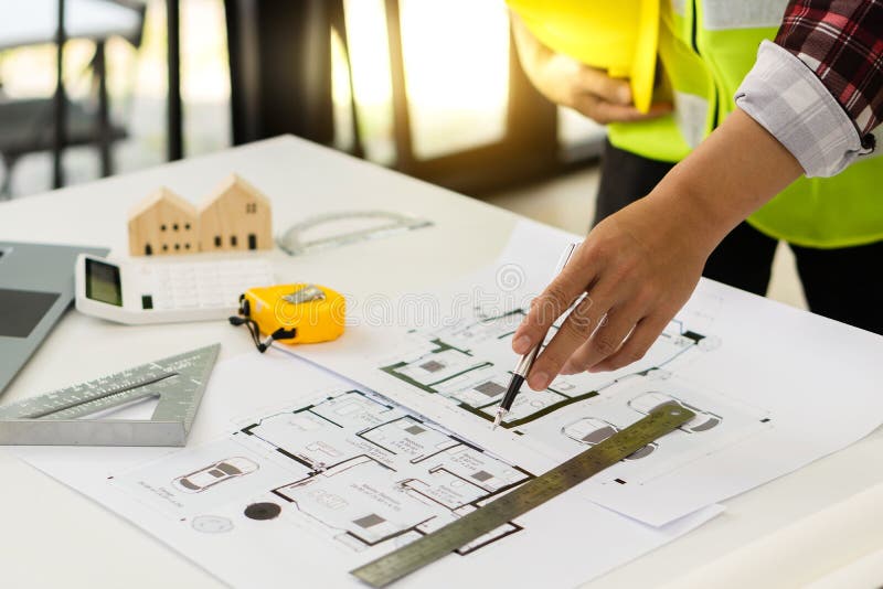 Engineers are Designing Houses for Architectural Projects. Engineering ...