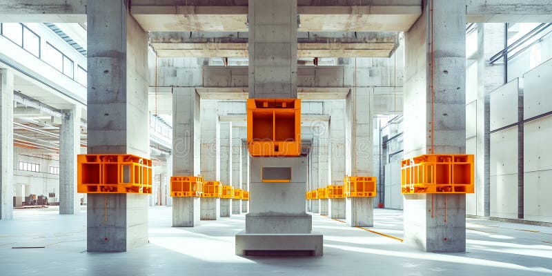 Engineers Designing Support Columns for Maximum Load-Bearing in High ...