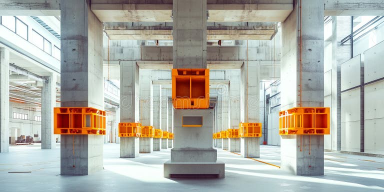 Engineers Designing Support Columns for Maximum Load-Bearing in High ...