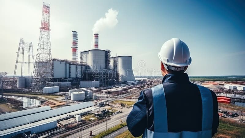 Nuclear Engineers Fictional Work Enviroment Scene. Stock Illustration ...