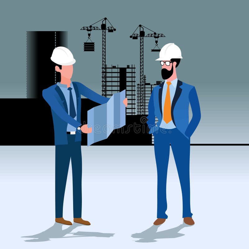 Construction Worker Discussion Stock Illustrations – 669 Construction ...