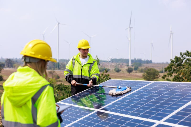 Solar Panel Cleaning Officer Stock Photos - Free & Royalty-Free Stock ...