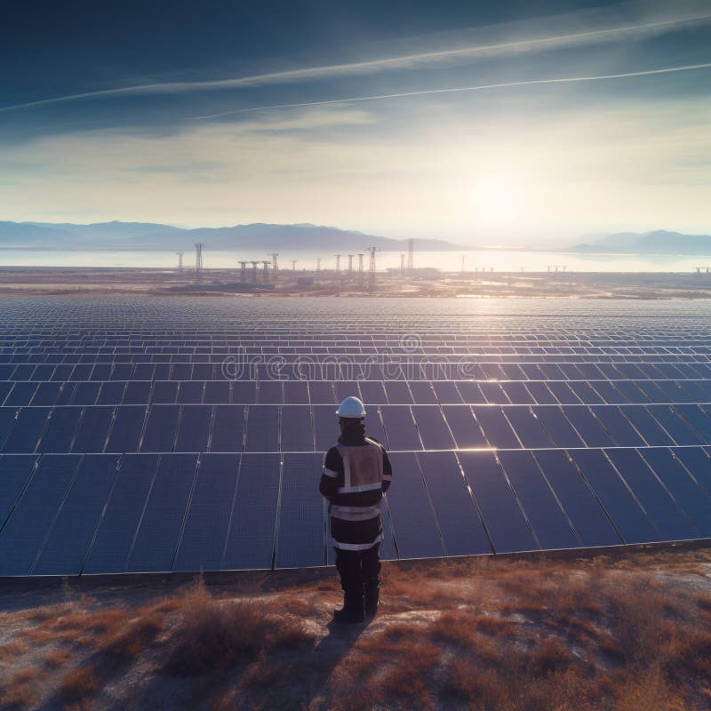 Engineers Generate Renewable Electricity from Solar Energy.generative ...