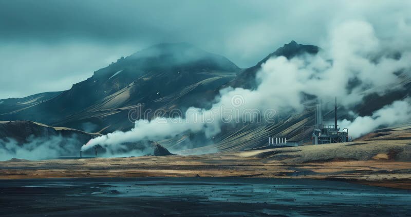 Engineers in Hard Hats and Blueprints, Standing before Wind Farm ...