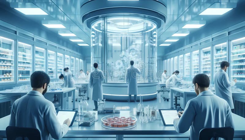 Engineers in a Hightech Lab Experiment with Cuttingedge Technology ...