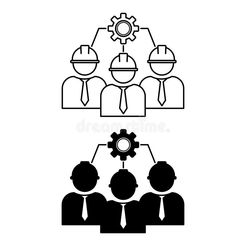 Engineers Icons. stock illustration. Illustration of builder - 385609612