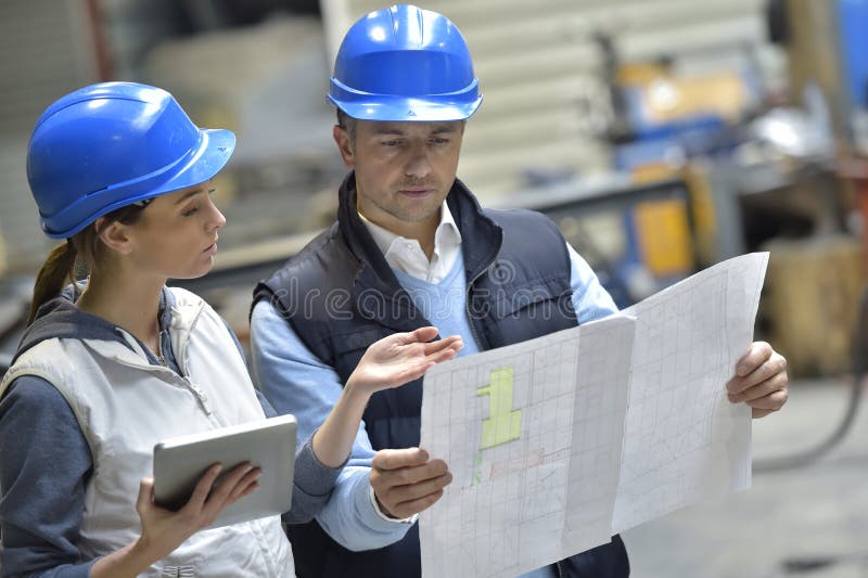 Engineers Mechanical Factory Reading Instructions Stock Photos - Free ...