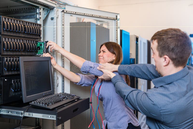 It Engineers with the Management Console Stock Photo - Image of ...