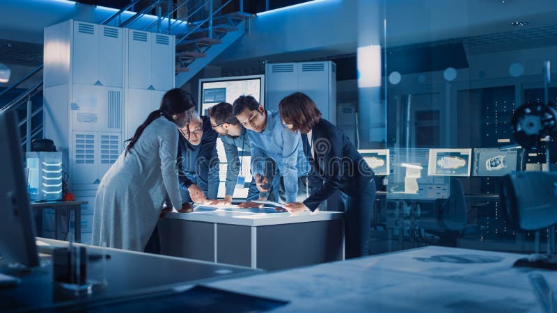 Engineers Meeting in Technology Research Laboratory: Engineers ...