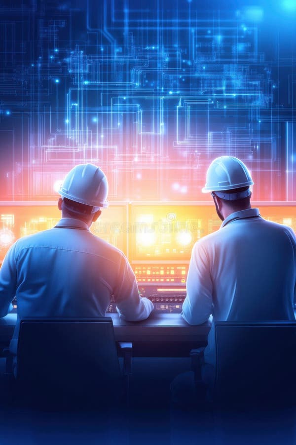 Engineers Monitoring Utility Services in a Control Room for Improved Efficiency and ...