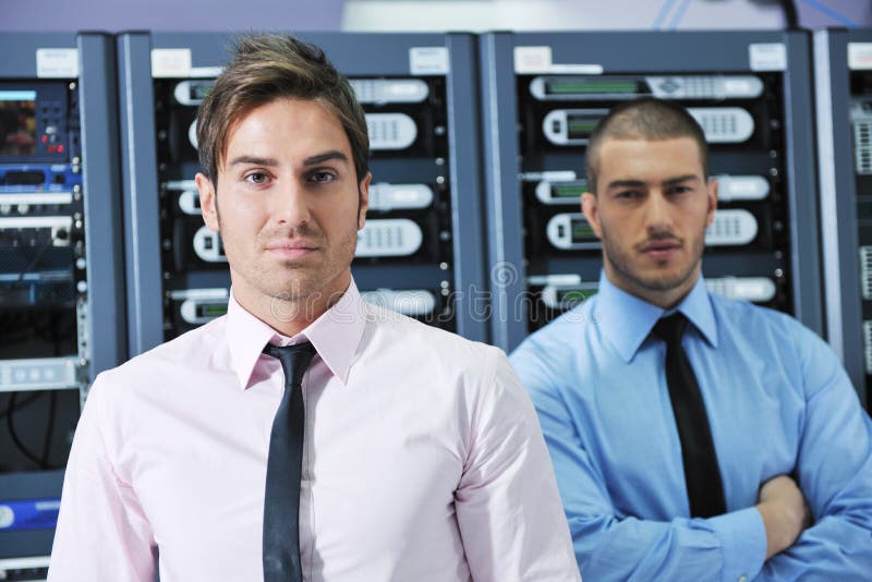 It Engineers in Network Server Room Stock Photo - Image of industry ...