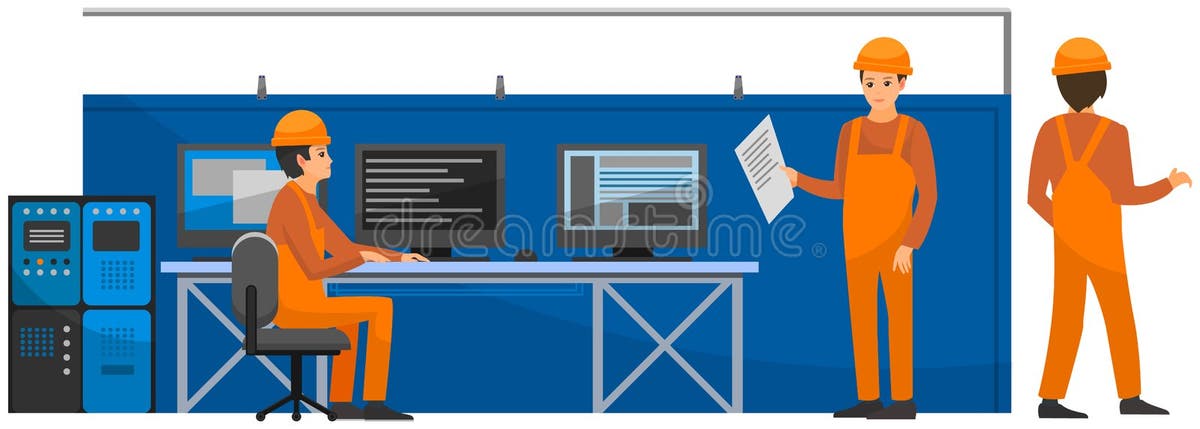 Control System Engineers Stock Illustrations – 141 Control System ...