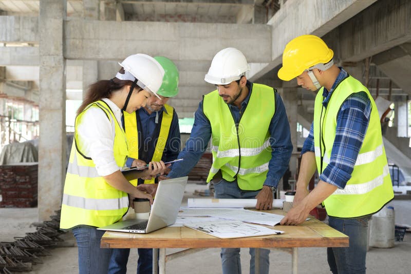 Engineers Project Manager Consultation Meeting with Coworker Stock ...