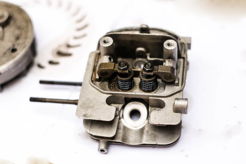 Engineers are Repairing Engines with Tools. Stock Image - Image of ...