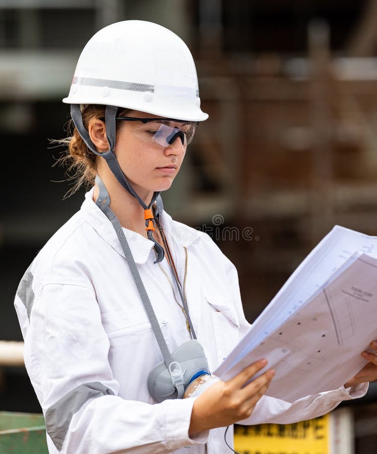 The Engineers at the Shipyard Stock Photo - Image of people, heavy ...