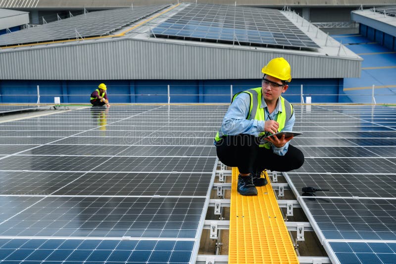 Engineers or Specialist Technicians Check the Quality of Installing ...