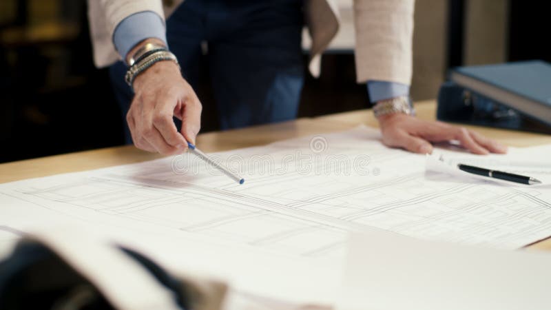 Engineers Studying Blueprint in Office Stock Image - Image of blueprint ...