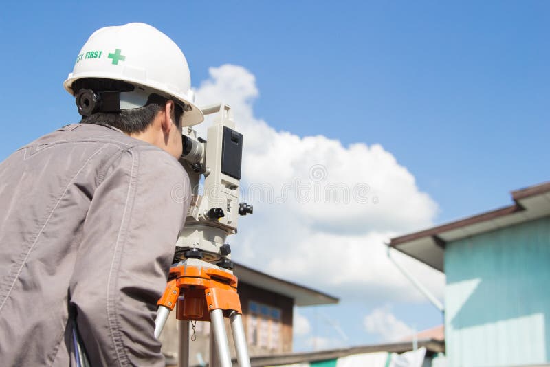 Engineers survey stock image. Image of earth, land, industry - 62097433
