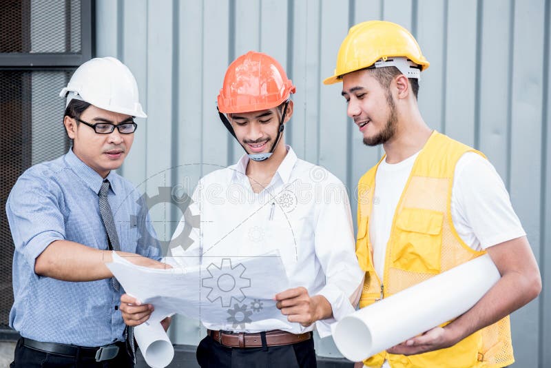 Engineers and Teamwork Meeting Stock Image - Image of development ...