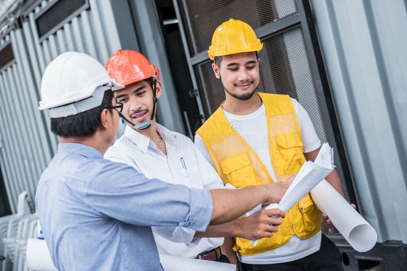 Engineers and teamwork stock photo. Image of meeting - 109438180
