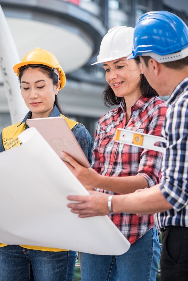 Engineer and Teamwork Meeting Stock Photo - Image of contact, building ...