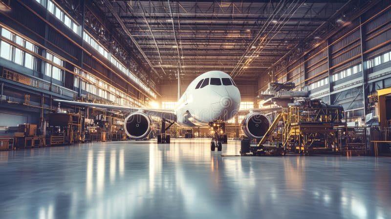 Engineers and Technicians Collaborate in a Well-lit Aerospace Facility ...