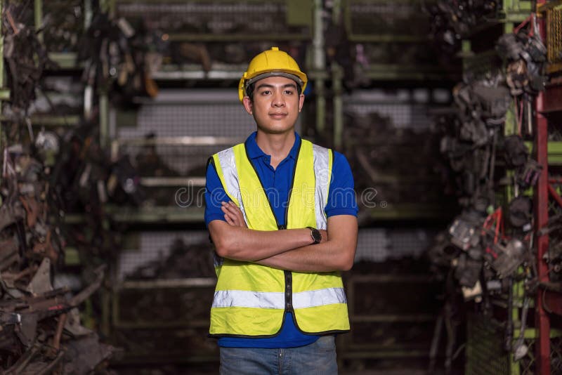 Engineers or Technicians Man in Parts Warehouse. a Skilled Engineer or ...