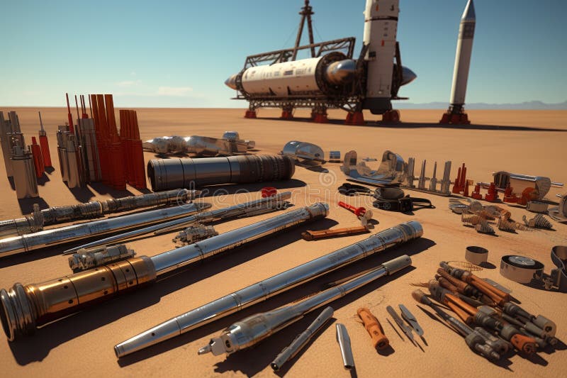 Engineers Tools for Reusable Rocket Inspection Stock Image - Image of ...