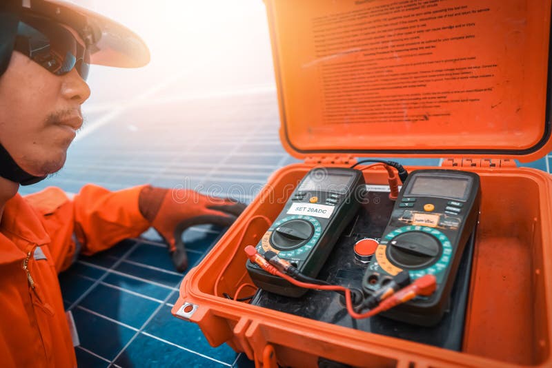 Engineers Used a Tool for Checking the Performance of the Solar Panel ...