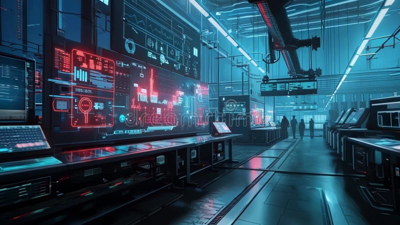 Engineers Managing Innovative Production Process in High Tech Factory ...