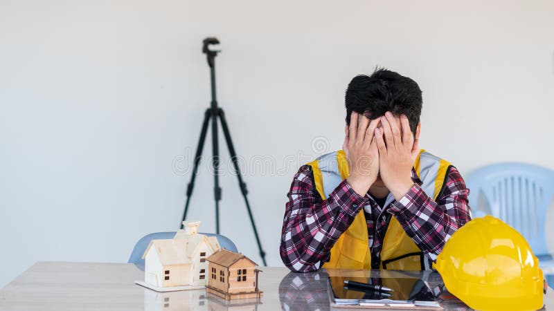 Engineers Who are Stressed and Exhausted To Work with House Designs and ...