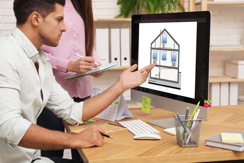Projecting a house stock photo. Image of project, marker - 13681744