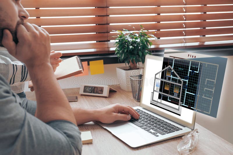 Projecting a house stock photo. Image of project, marker - 13681744