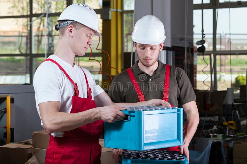 Engineers during Working in a Factory Stock Photo - Image of company ...
