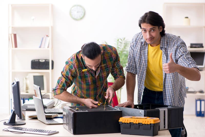 It Engineers Working on Hardware Issue Stock Image - Image of support ...