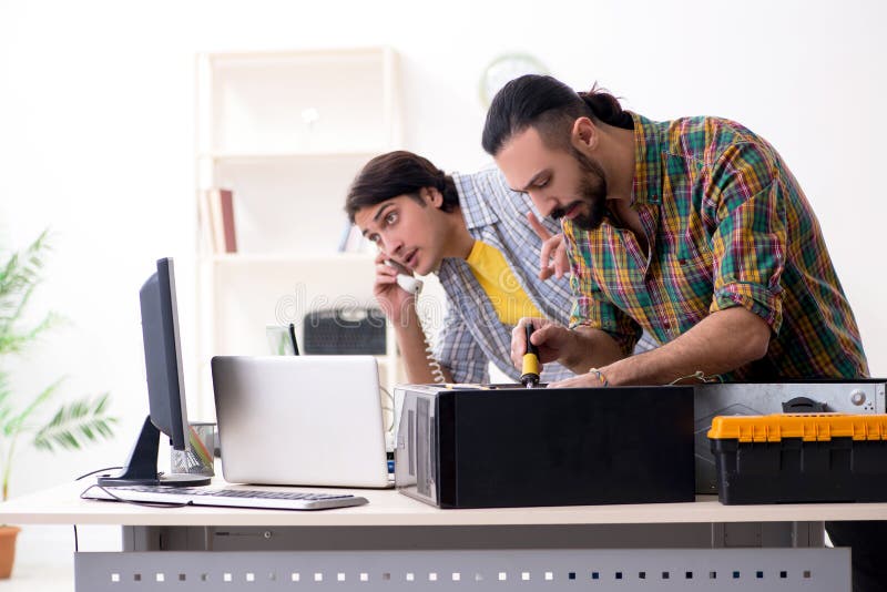 It Engineers Working on Hardware Issue Stock Photo - Image of business ...