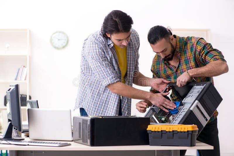 It Engineers Working on Hardware Issue Stock Image - Image of center ...